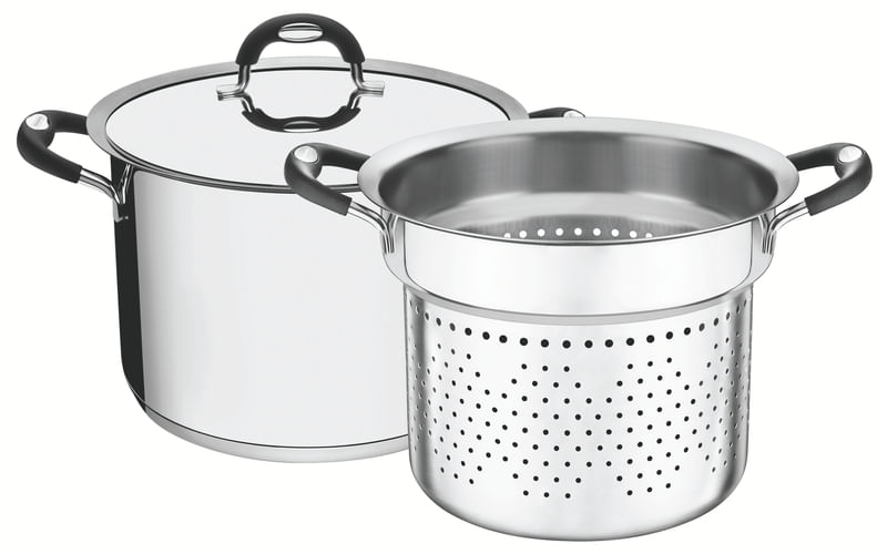 Juego Coxi Pasta Tramontina Solar Duo Silicone De Acero Inoxidable ...