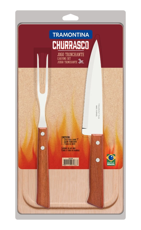 Juego De Trinchante Dynamic Tramontina Churrasco Con Láminas De Acero ...