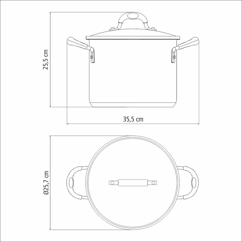 Cacerola Para Pasta Solar Silicone Con Tapa De Vidrio De 24 Cm Y 6,1L ...