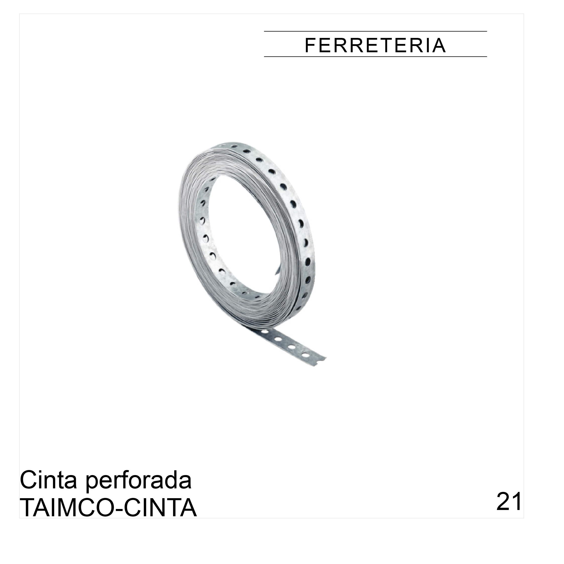 CINTA PERFORADA 20MM-25MTS. - Atlantic Herramientas